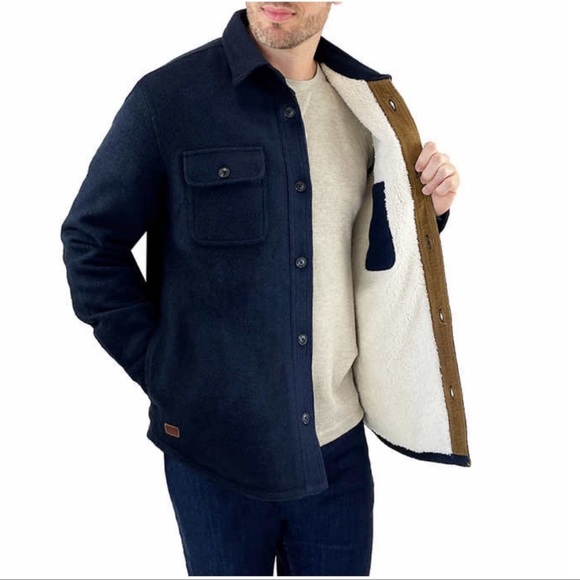 Jachs | Jackets & Coats | Jachs Mens Fleece Lining Shirt Jacket Blue S ...
